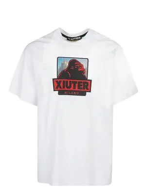 IUTER Printed Cotton T Shirt - White