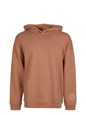 LEEM Logo Cotton Hoodie - Brown