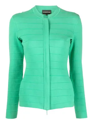Emporio Armani Ribbed Cardigan - Green