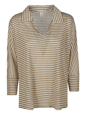SHIRT C-ZERO C Zero Striped Polo Shirt - Beige