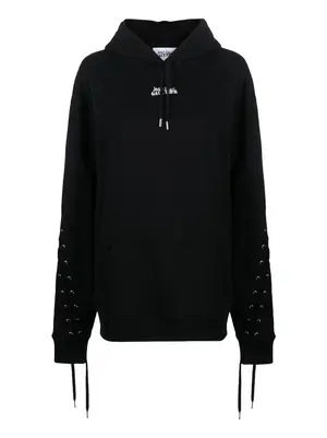 Jean Paul Gaultier Logo Cotton Hoodie - Black