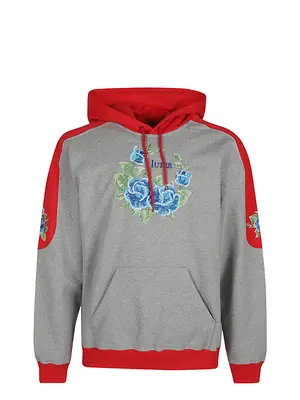 IUTER Printed Cotton Hoodie - Grey