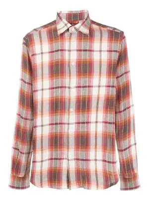 BARENA VENEZIA Check Print Cotton Blend Shirt