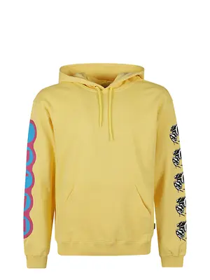 IUTER Printed Cotton Hoodie - Yellow