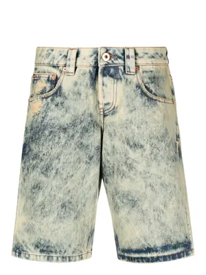 Vaquera Denim Split Shorts - Light Denim