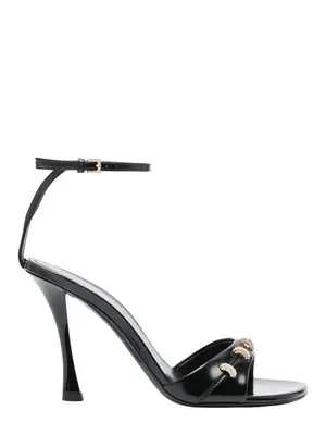Givenchy Stitch Leather Sandals - Black