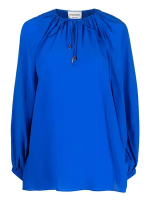 PHAEONIA Anita Long Sleeve Blouse - Blue