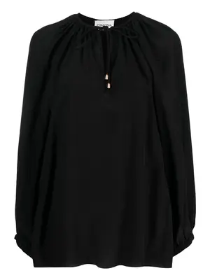 PHAEONIA Anita Long Sleeve Blouse - Black