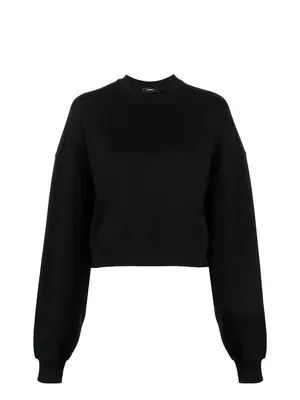 Wardrobe.NYC Oversized Cotton Sweatshirt - Black