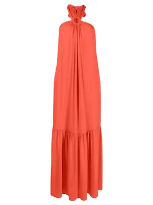 Erika Cavallini Silk Blend Long Dress - Red