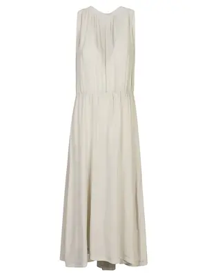 CRIDA MILANO Silk Midi Dress - Grey