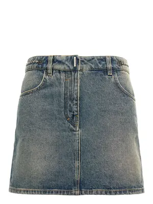 Givenchy Denim Mini Skirt - Blue
