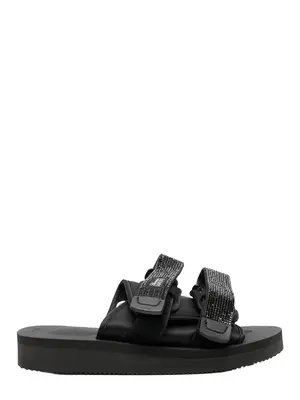 Blumarine Logo-patch Touch-strap Sandals - Black