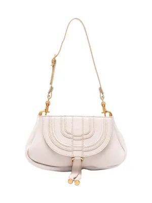 Chloé Marcie Leather Shoulder Bag - Grey