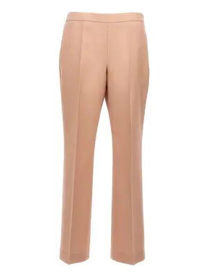 JIL SANDER Pleated Wool Trousers - Beige