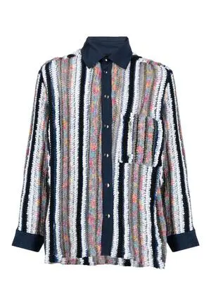 VITELLI Linen Blend Cotton Shirt - Multicolour