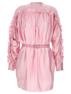 JIL SANDER 129' Satin Dress - Pink