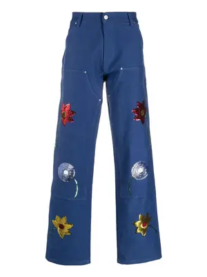 SKY HIGH FARM WORKWEAR Sequin-embellished Denim Jeans - Blue