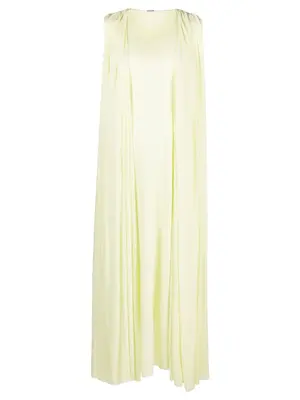 JIL SANDER Draped Midi Dress - Yellow