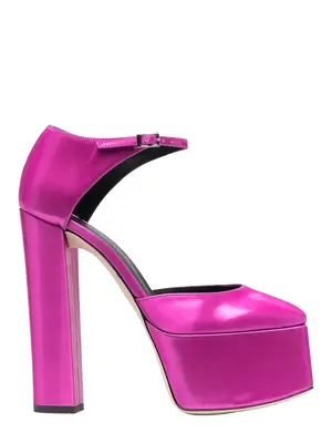 GIUSEPPE ZANOTTI Platform Leather Pumps - Fuchsia