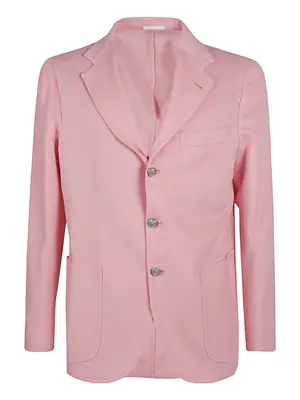 SARTORIO Sartorio Single-Breasted Wool Jacket Pink