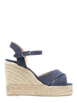 CastaÑer Blaudell 110mm Wedge Sandals - Blue