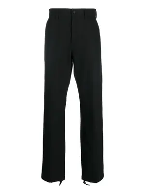 Alexander McQueen Organic Cotton Drawstring Trousers - Black