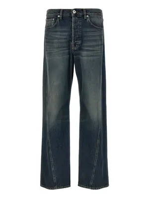 LANVIN Twisted Leg Denim Jeans - Blue