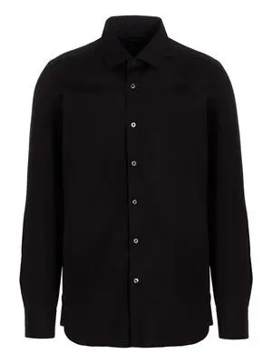 BARBA NAPOLI Poplin Shirt - Black