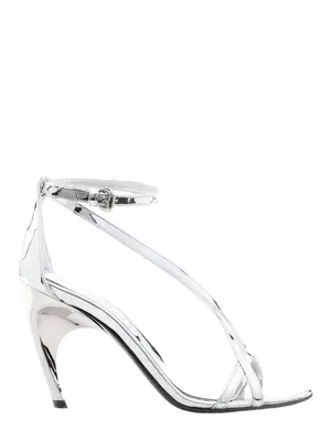 Alexander McQueen Armadillo Heel Sandals - Silver