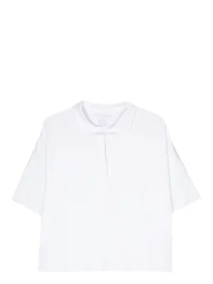 Majestic International Viscose Oversized Polo Shirt - White