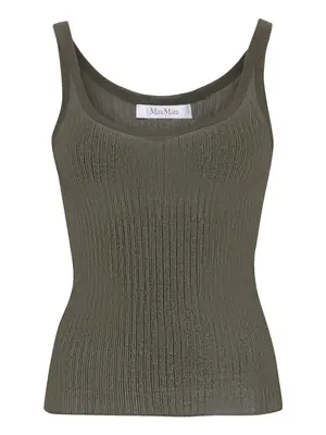 Max Mara Silk Tank Top - Green