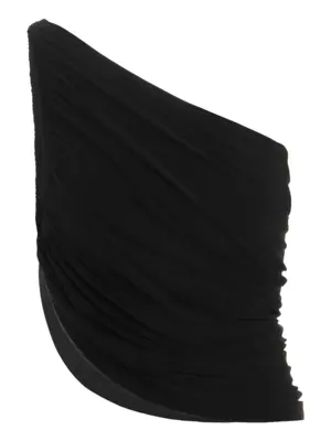 Norma Kamali Diana' One-shoulder Draped Top - Black