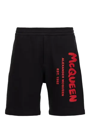 Alexander McQueen Graffiti' Bermuda Shorts - Black