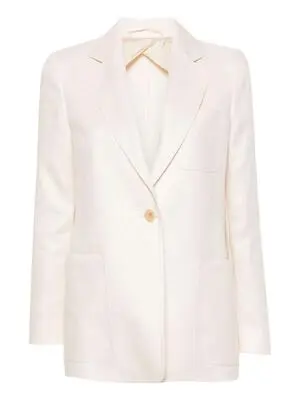 MAX MARA Linen Single Breasted Blazer Jacket