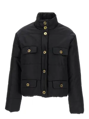 Moschino Logo Padded Down Jacket - Black