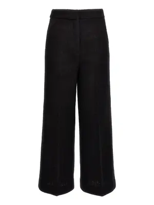 Moschino Cropped Bouclé Pants - Black