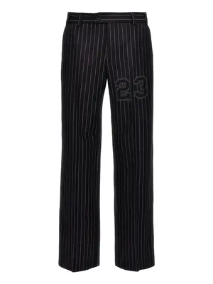 Off White Off-white '23 Pinstripes' Trousers - Blue