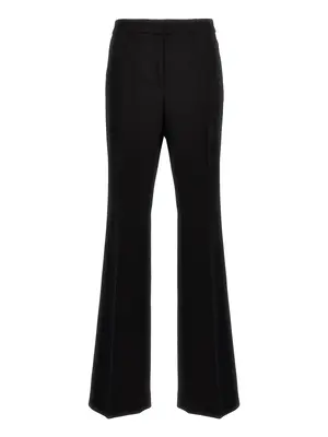 Moschino Crepe Wide Leg Pants - Black