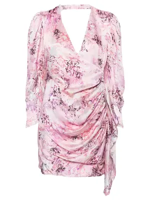 IRO PARIS Floral Print Silk Dress - Pink