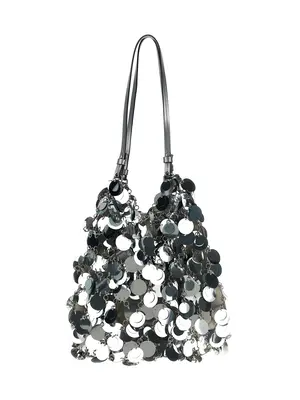 Rabanne Sparkle Discs Large Shoulder Bag - Silver