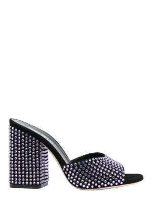Paris Texas Anja Crystal Embellished Mules - Purple