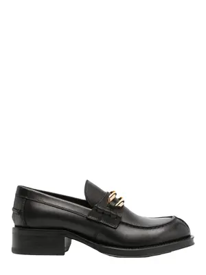 LANVIN Medley Leather Loafers - Black