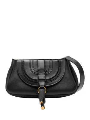 Chloé Marcie Leather Shoulder Bag - Black