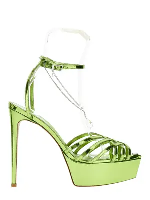 NICOLO' BERETTA Heidi Crystal-appliqué Sandals - Green