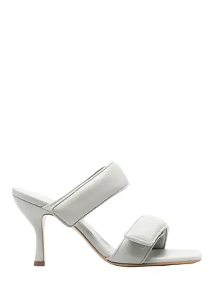 GIA BORGHINI Perni 100 Leather Sandals - Grey