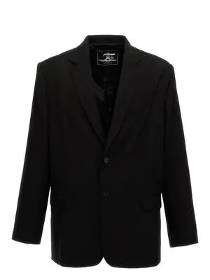 Y/project Pinched Logo' Blazer - Black