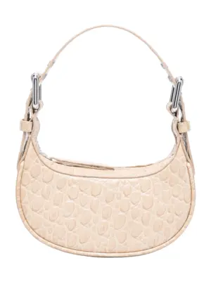 BY FAR PRE By Far Mini Soho Croco Embossed Shoulder Bag - Beige