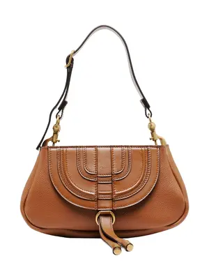 Chloé Marcie Leather Shoulder Bag - Leather Brown