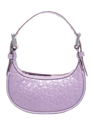 BY FAR PRE By Far Mini Soho Croco Embossed Shoulder Bag - Purple